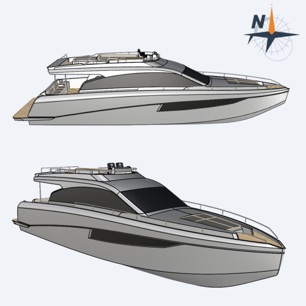 Yacht 3D Modeling with Rhino. Level 3 + Rendering with V-Ray – Navalapp